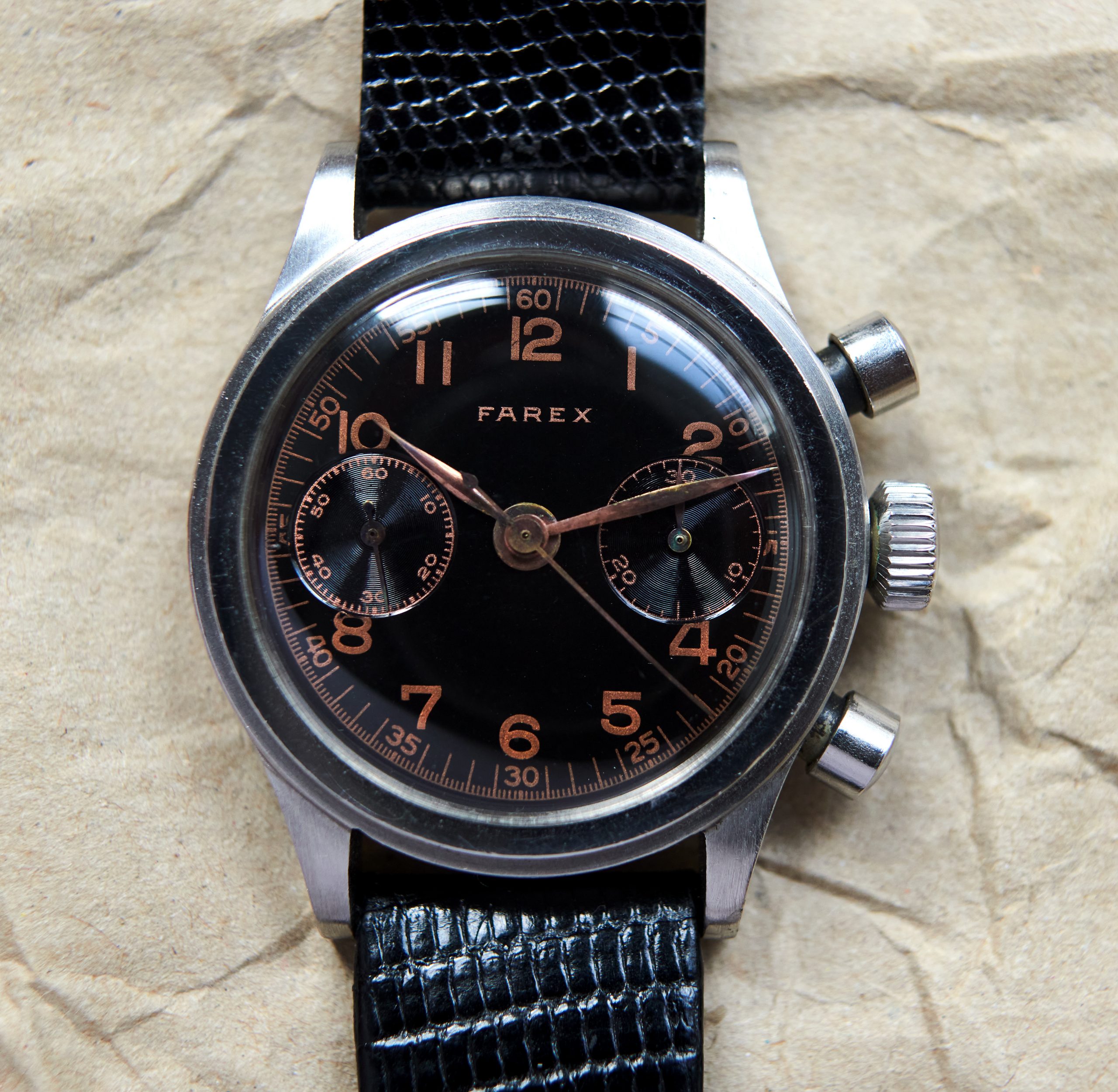 Farex Stepcase Chrono 1940s | Rarebirds